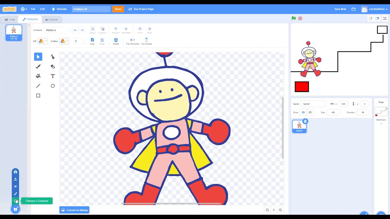 Using the motion blocks :) - YouTube