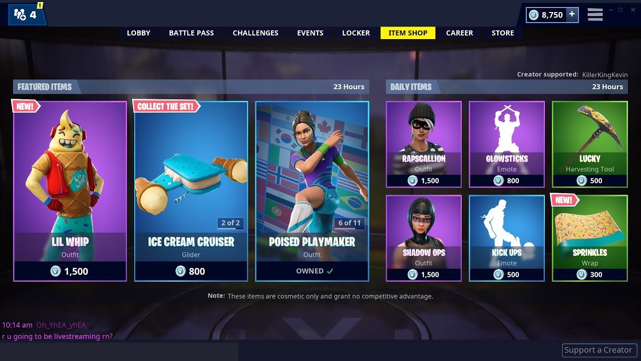 NEW ICE-CREAM HEAD SKIN + SPRINKLES WRAP: Fortnite Item Shop - YouTube