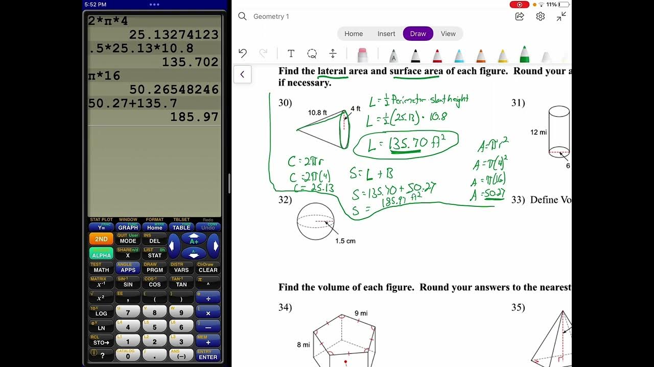 Geometry 2nd Semester Exam Review Part 4 - YouTube