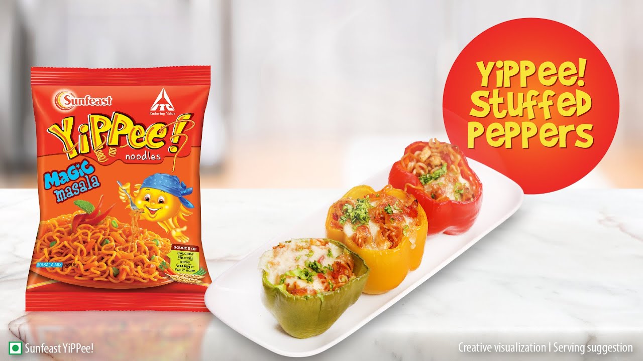 YiPPee! Stuffed Bell Peppers Recipe | Instant Noodles Recipes | YiPPee ...