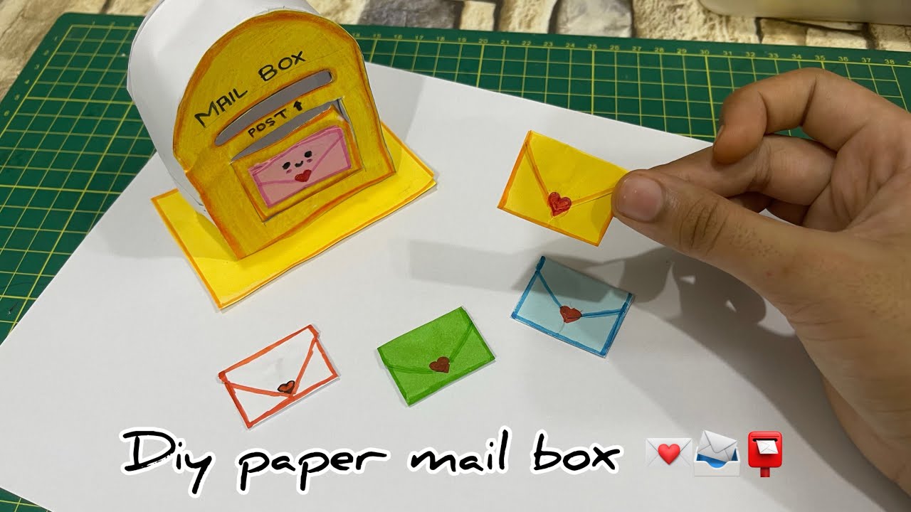 Diy paper mail box💌📨🎀| full tutorial | Craft with iqra - YouTube
