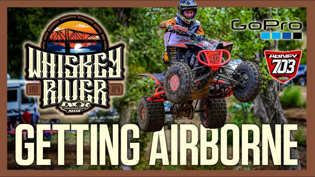 PRO ATV Racer catching HUGE air during XC Woods race. IXCR Whiskey ...