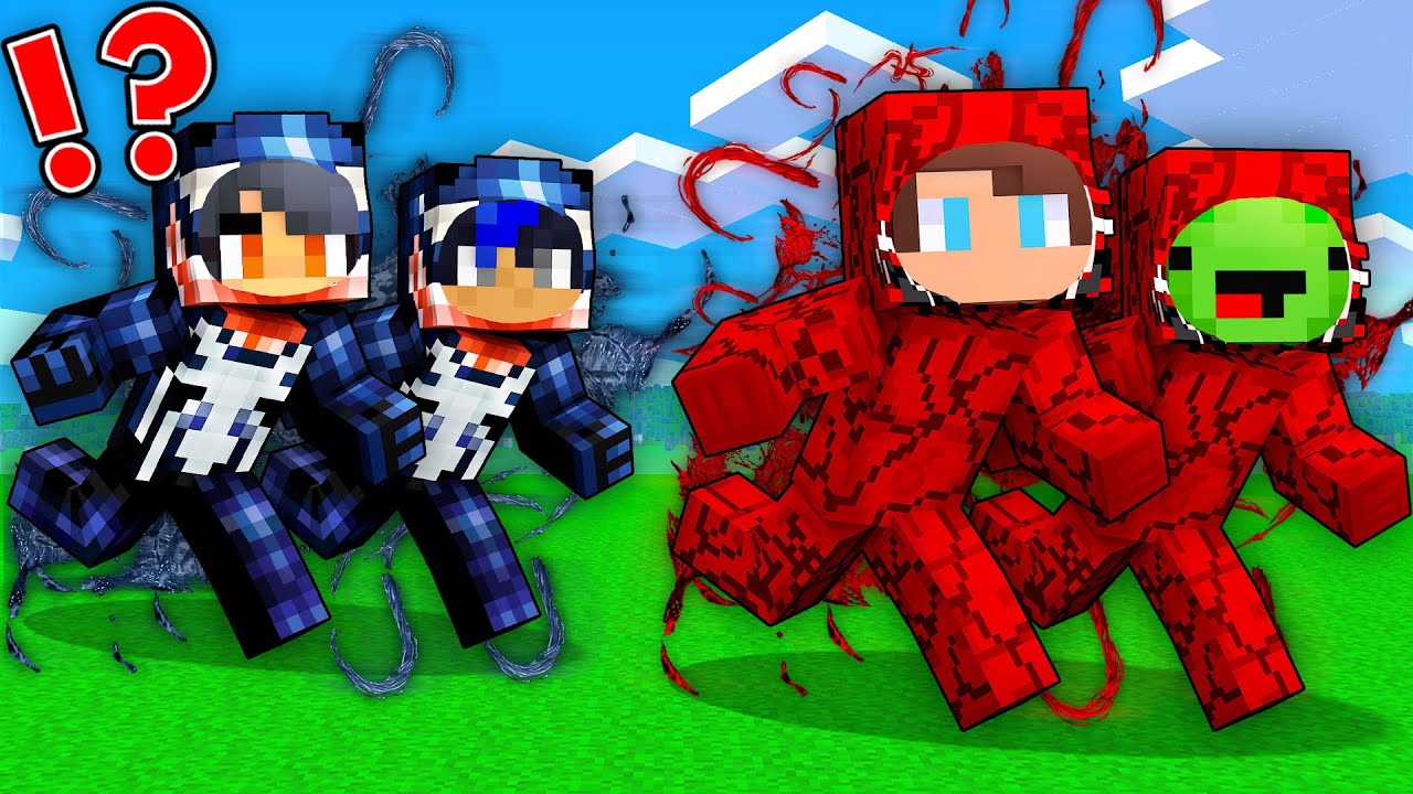 CARNAGE Speedrunners vs VENOM Hunters : JJ and Mikey vs Aphmau and Ein ...
