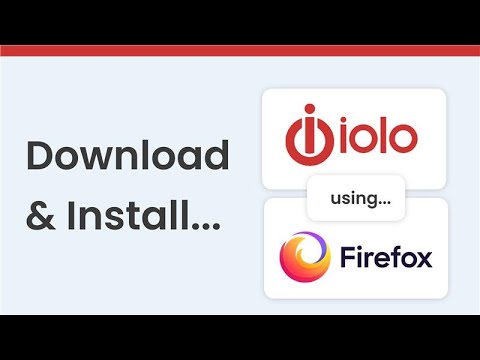 Download & Install iolo using Firefox - YouTube