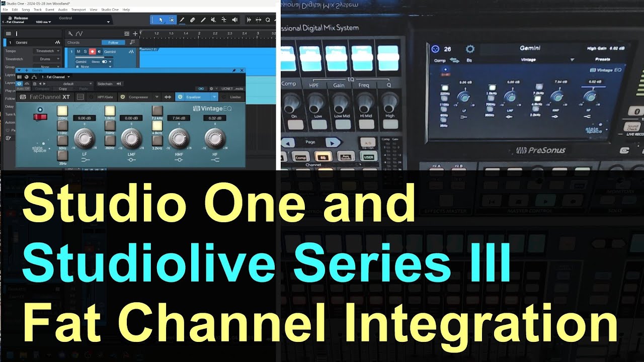 Presonus Studiolive Fat Channel Integration with Studio One - YouTube