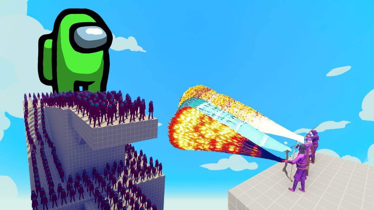 250x AMONG US ARMY + 3x GIANT IMPOSTER vs EVERY GOD on BRIDGE - Totally ...