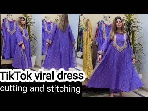New boutique style dress cutting stitching||how to make stylish dress ...