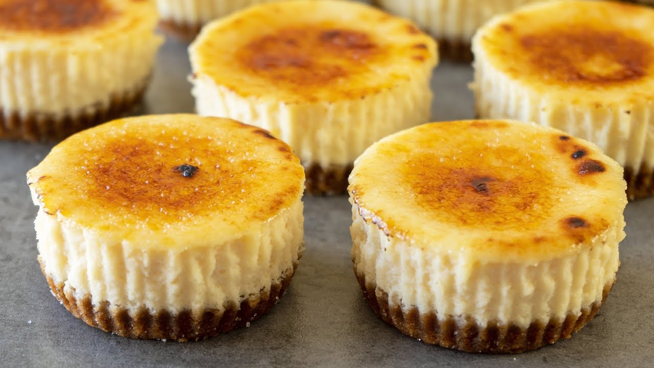Mini Crème Brûlée Cheesecakes - YouTube