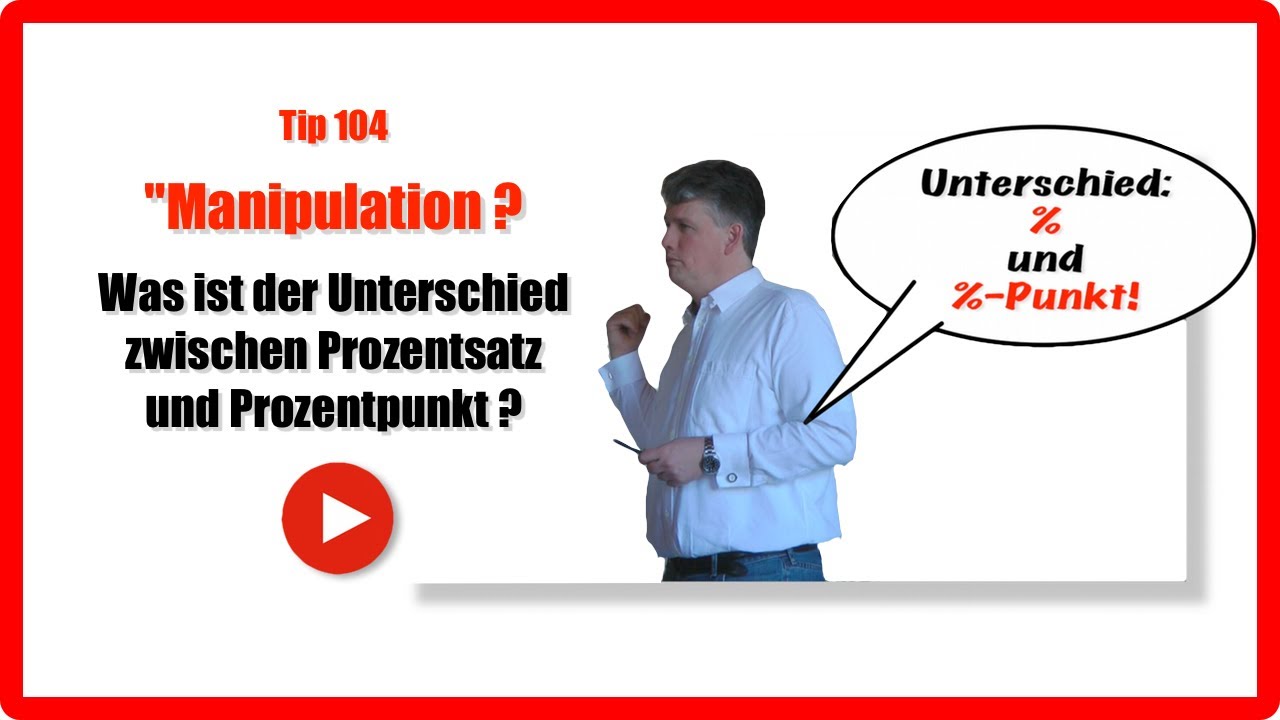 Unterschied Prozent und Prozentpunkte Prozent vs. Prozentpunkte - YouTube
