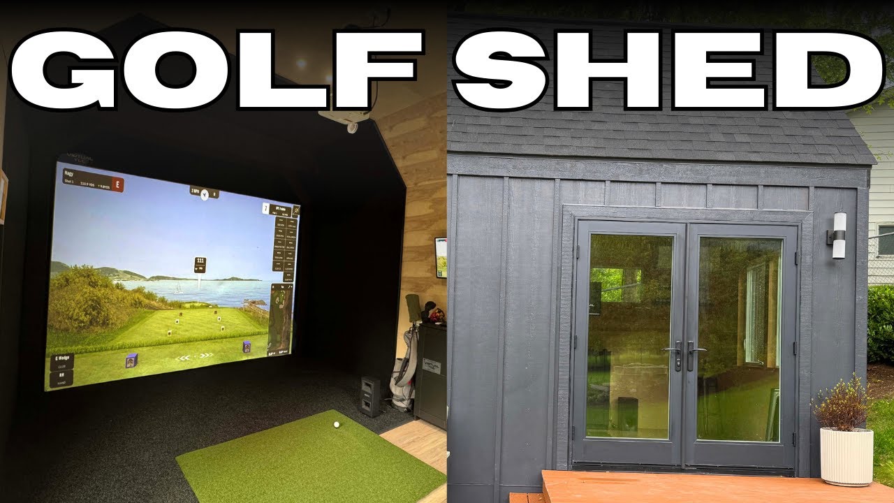 Caddyshack Shed Golf Simulator Custom Build [Lake Oswego, OR] - YouTube