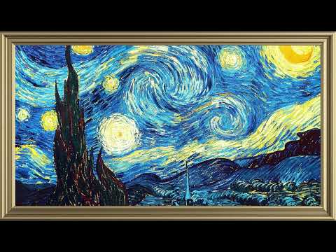 4K Framed TV Art Screensaver |Vincent van Gogh. The Starry Night #vangogh #art #starrynight #tv 💛💙