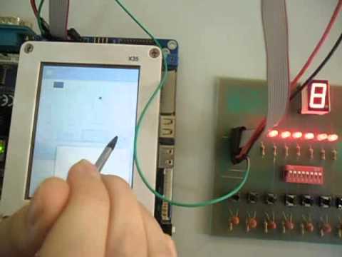 GPIO driver leds buttons on Linux FriendlyArm - YouTube