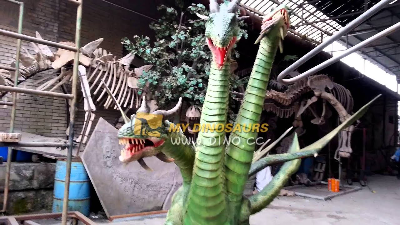 Animatronic three heads dragon - YouTube