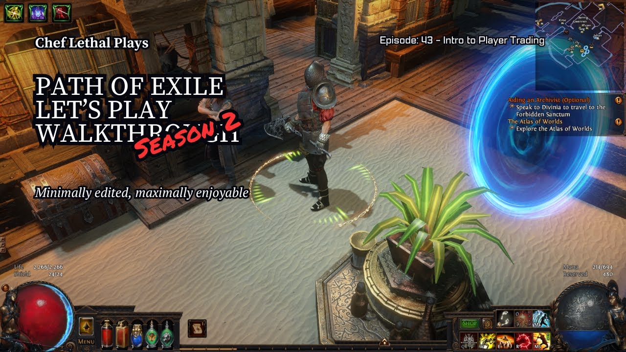 Path of Exile Slow Walkthrough: Season 2 Episode 43 - Intro to Player ...