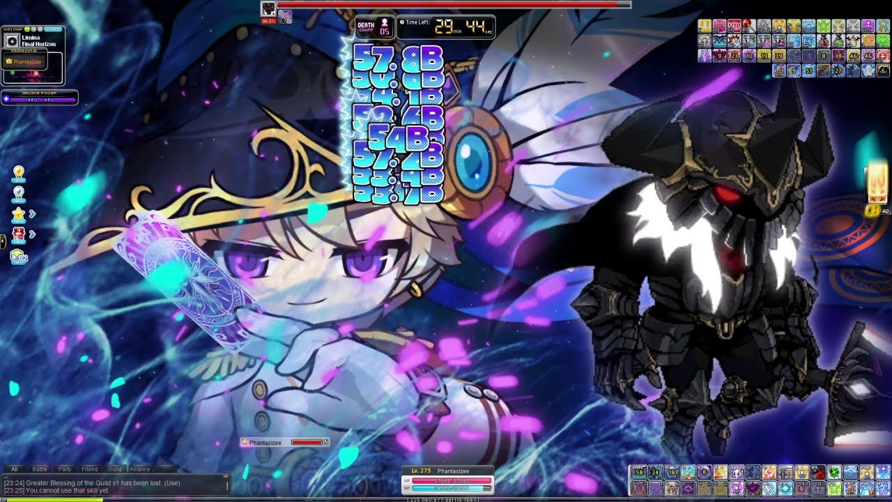 [maplestory aurora] - post new age phantom hard darknell solo (13:23 ...