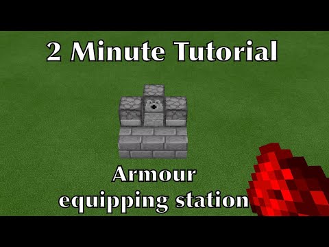 2 Minute Tutorial: Armour Equipping Station for Minecraft bedrock - YouTube