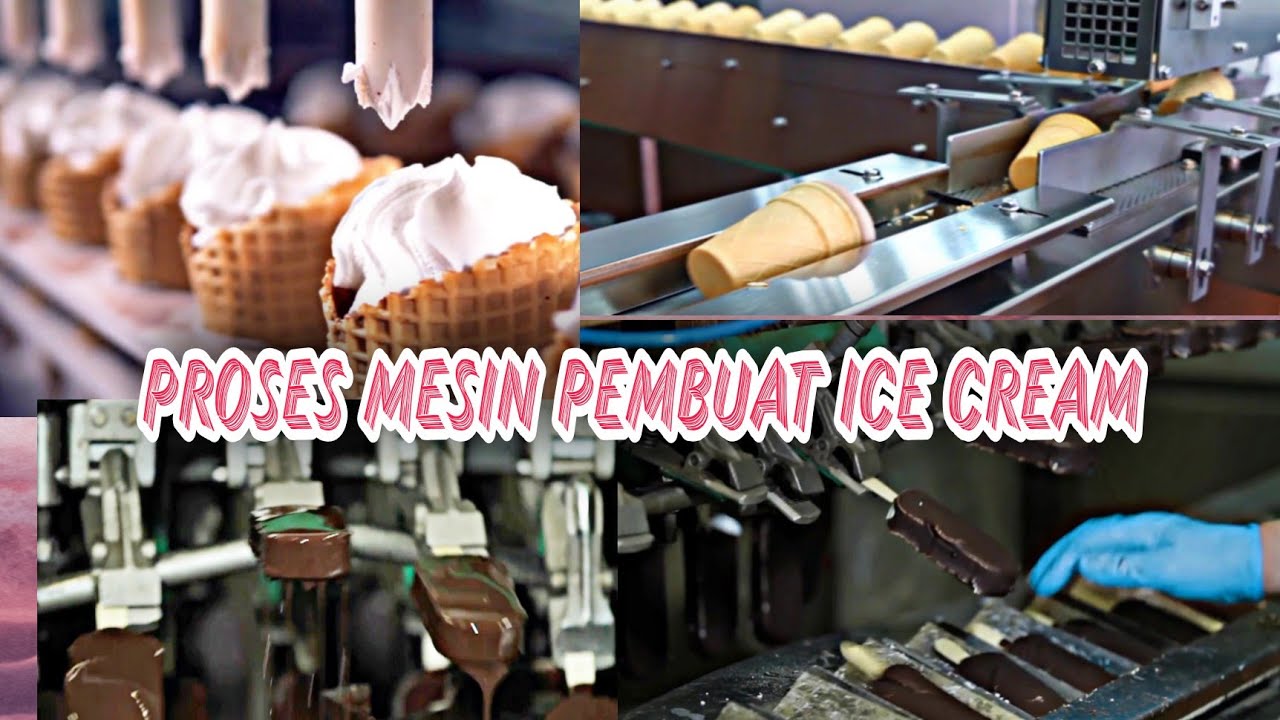 Proses pembuatan ice cream skala besar | ice cream factory - YouTube