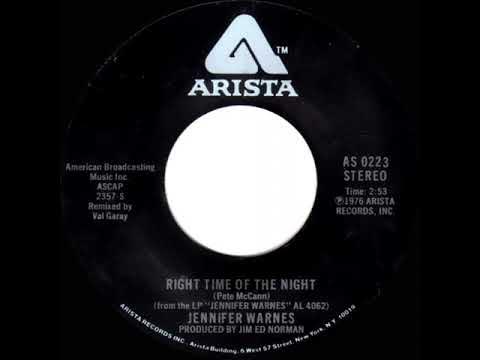 1977 HITS ARCHIVE: Right Time Of The Night - Jennifer Warnes (stereo 45--#1 A/C) - YouTube Music