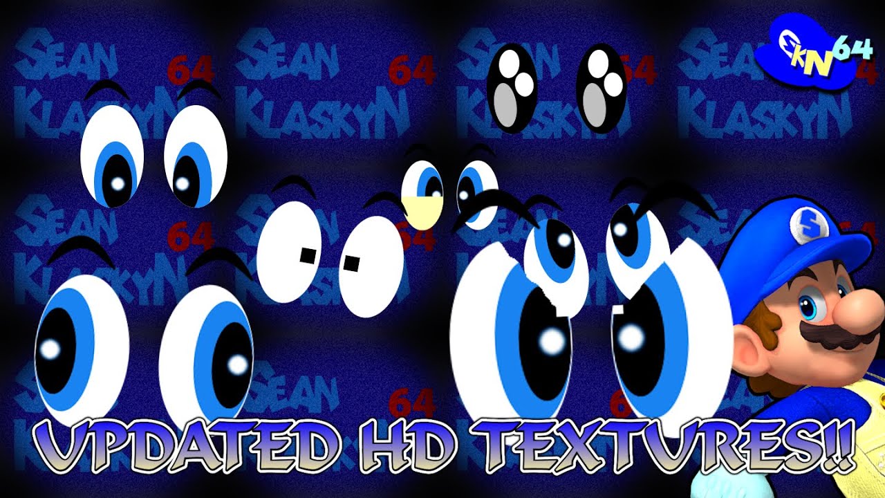 NEW & IMPROVED SM64 HD Eye Textures!! [Download Below] + SATURN PACK ...