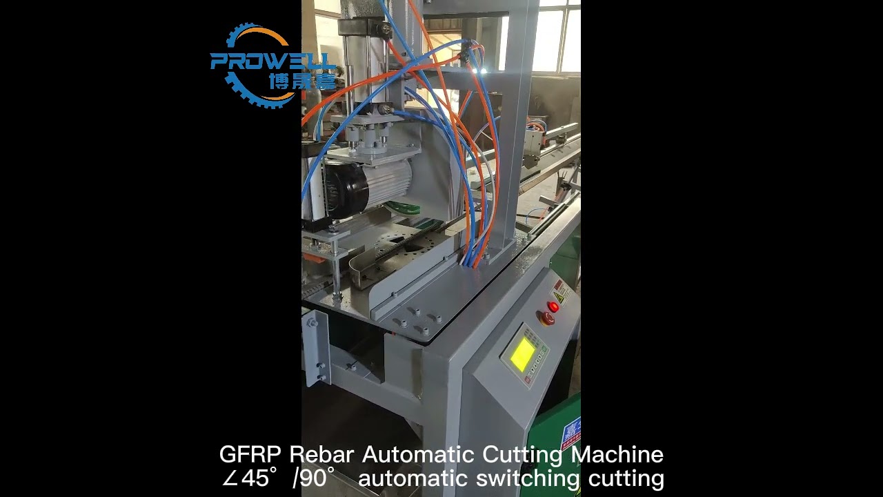 GFRP Rebar Automatic Cutting Machine for 45° oblique cut and 90 ...