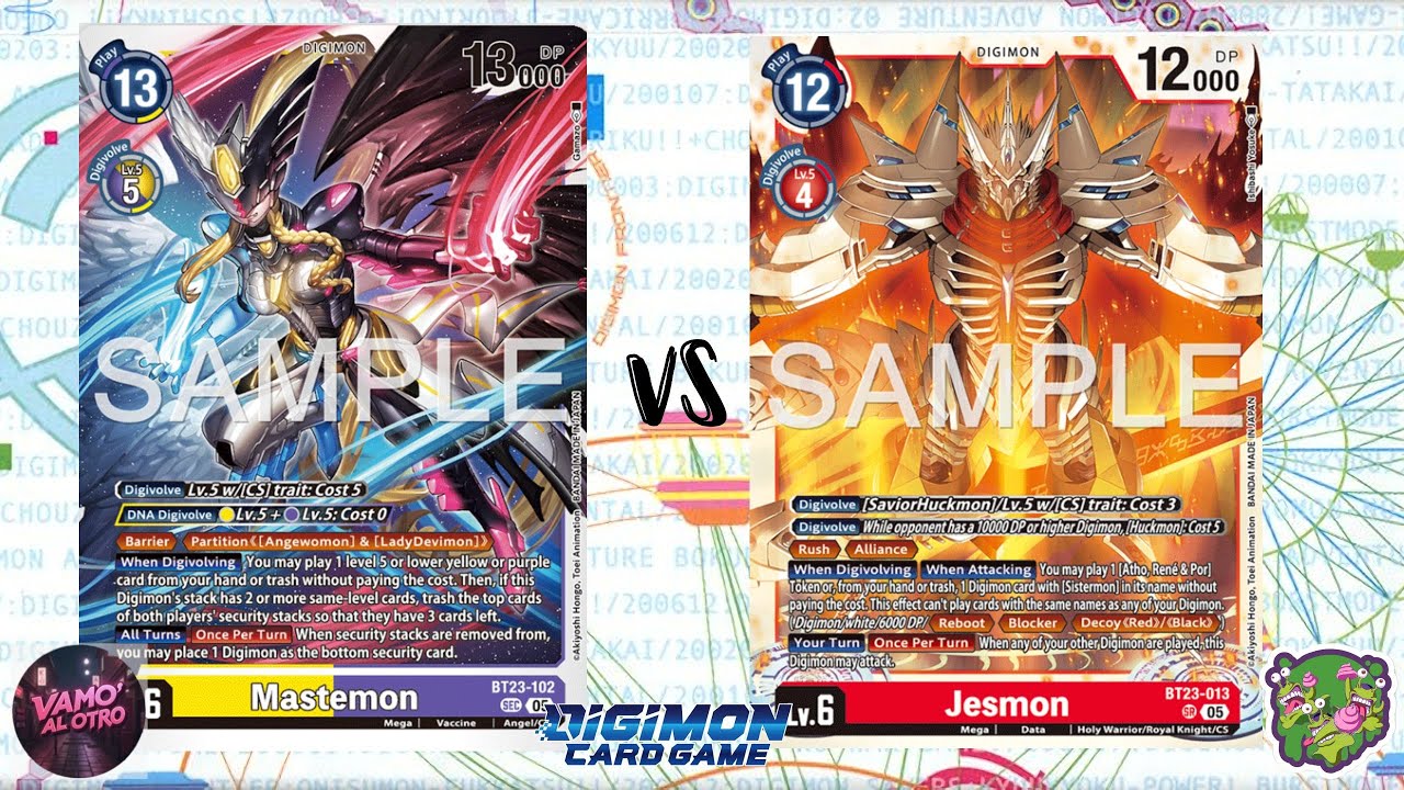 DIGIMON TCG: Local match Mastemon (Yellow/Purple) vs Jesmon (Red ...