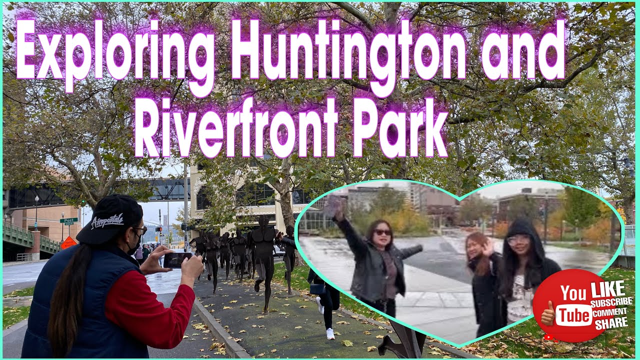 Exploring Huntington and Riverfront Park - Bloomsday Race Statue ...