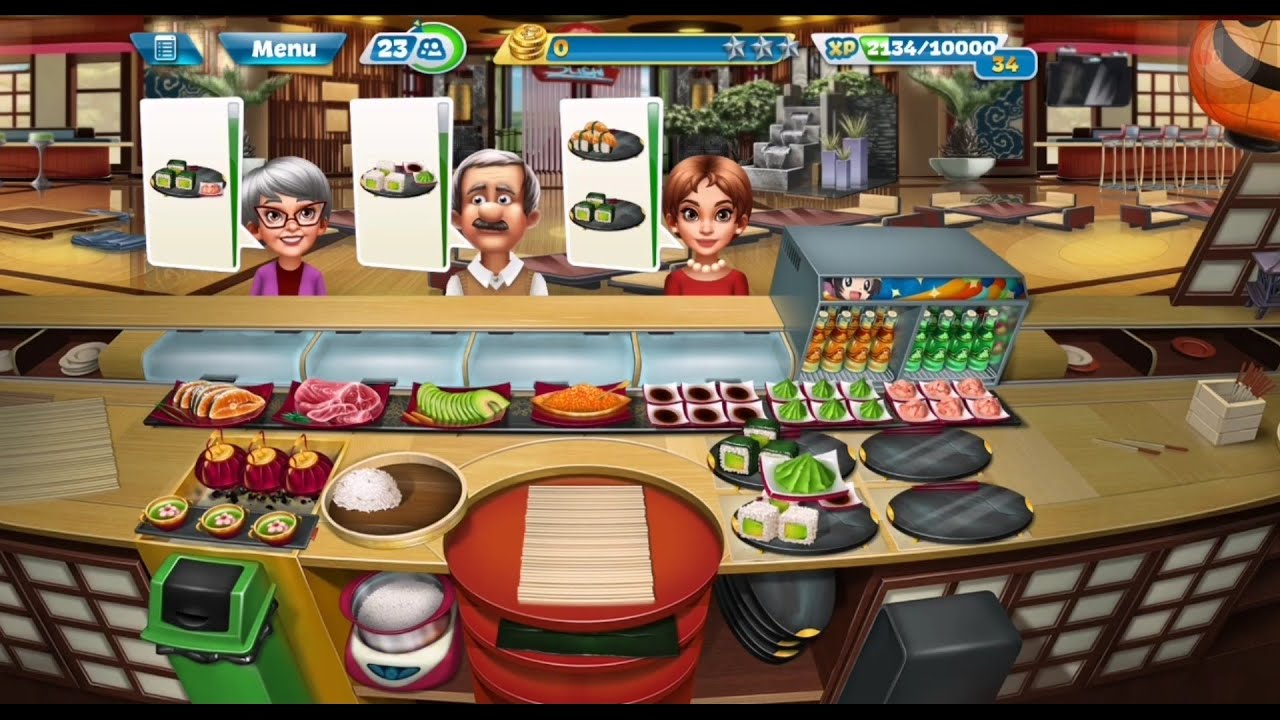Cooking Fever | Sushi Restaurant Level 27 | Walkthrough 104 Game - YouTube