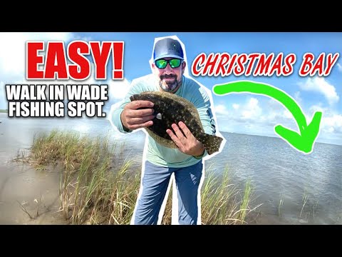 CHRISTMAS BAY (Freeport Texas) Wade Fishing spot. EASY!! - YouTube