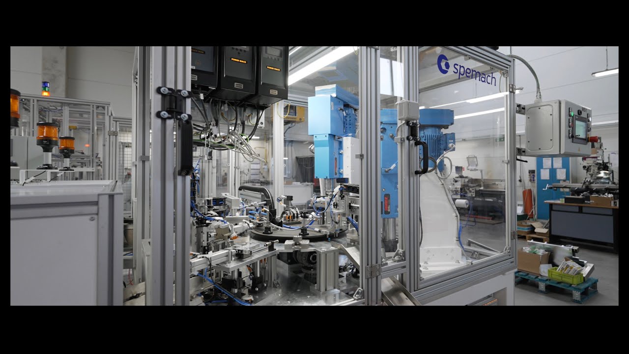Automatic assembly carousel • SpeMach - YouTube