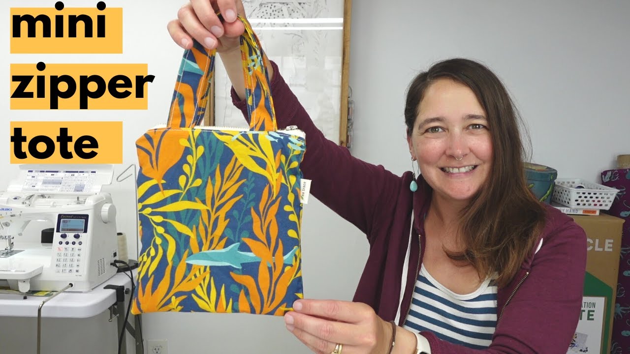 How to sew a small tote bag with a zipper - YouTube
