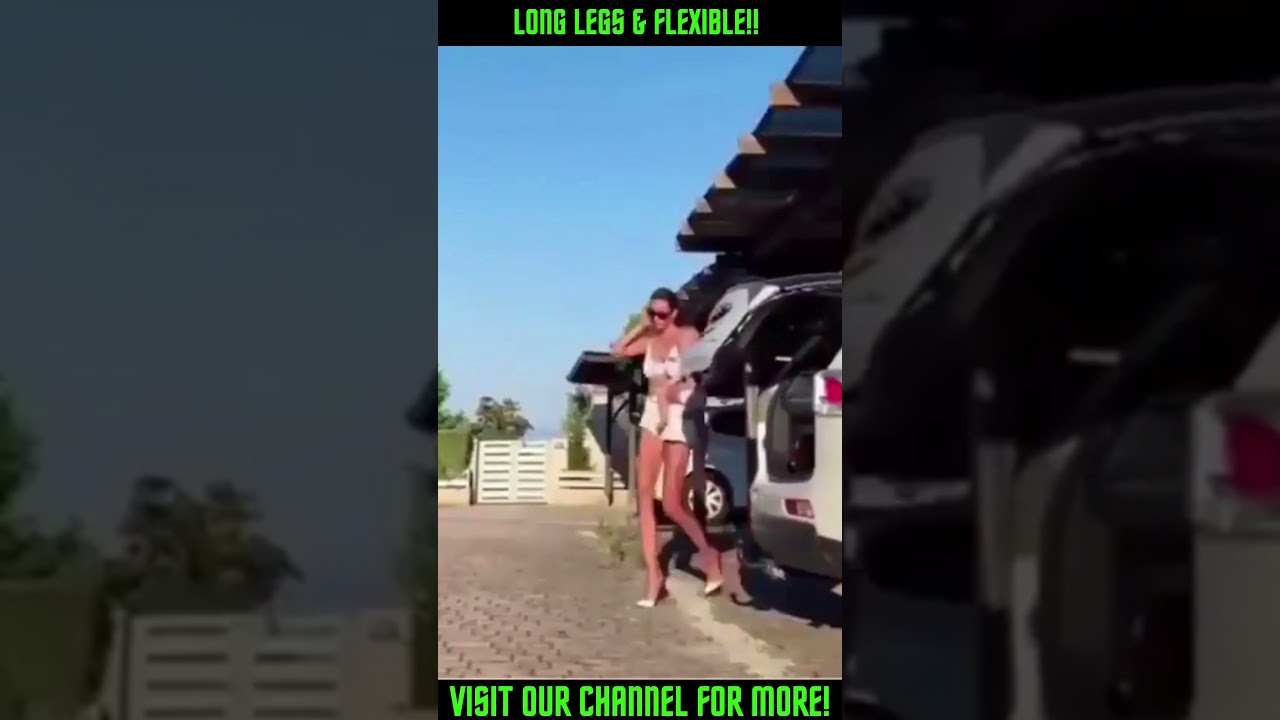 Flexible Girl with Long Legs Closes |Trunk of Car #Shorts #viral # ...