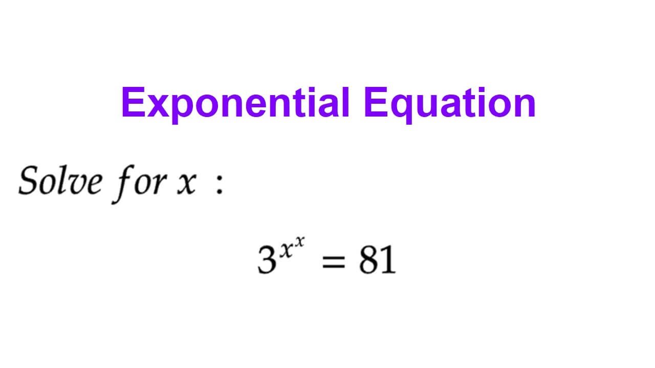 Solving Exponential Equation - YouTube