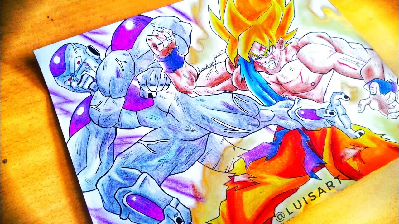 Speed Drawing Goku VS Freezer, Fácil☑️😎 - YouTube