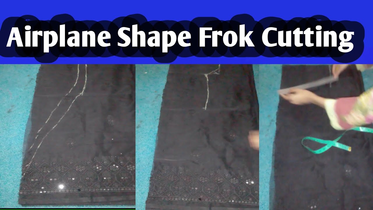Simple band frock Cutting Airline shape Frock cutting Step by Step ...