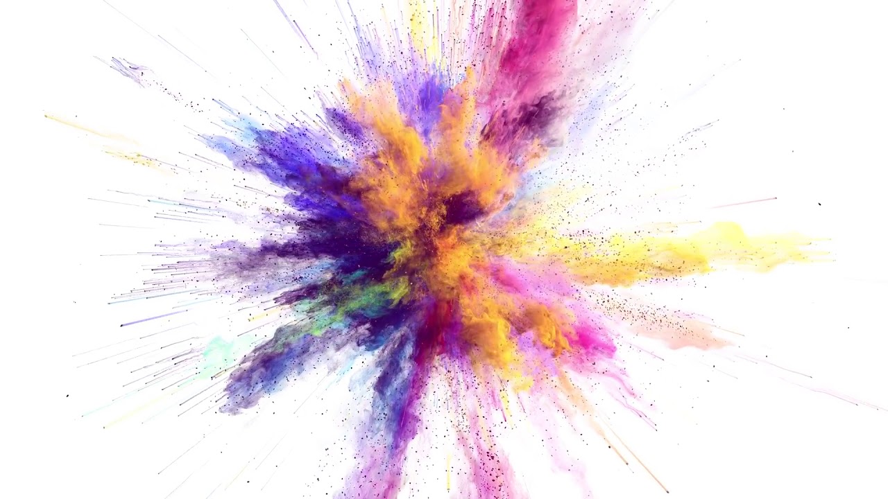 4K Color Explosion on WHITE Background online video cutter com - YouTube