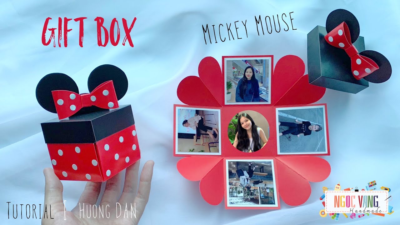 LOVE BOX CHUỘT MICKEY 🎀 Mickey Mouse Explosion Box | NGOC VANG Handmade - YouTube