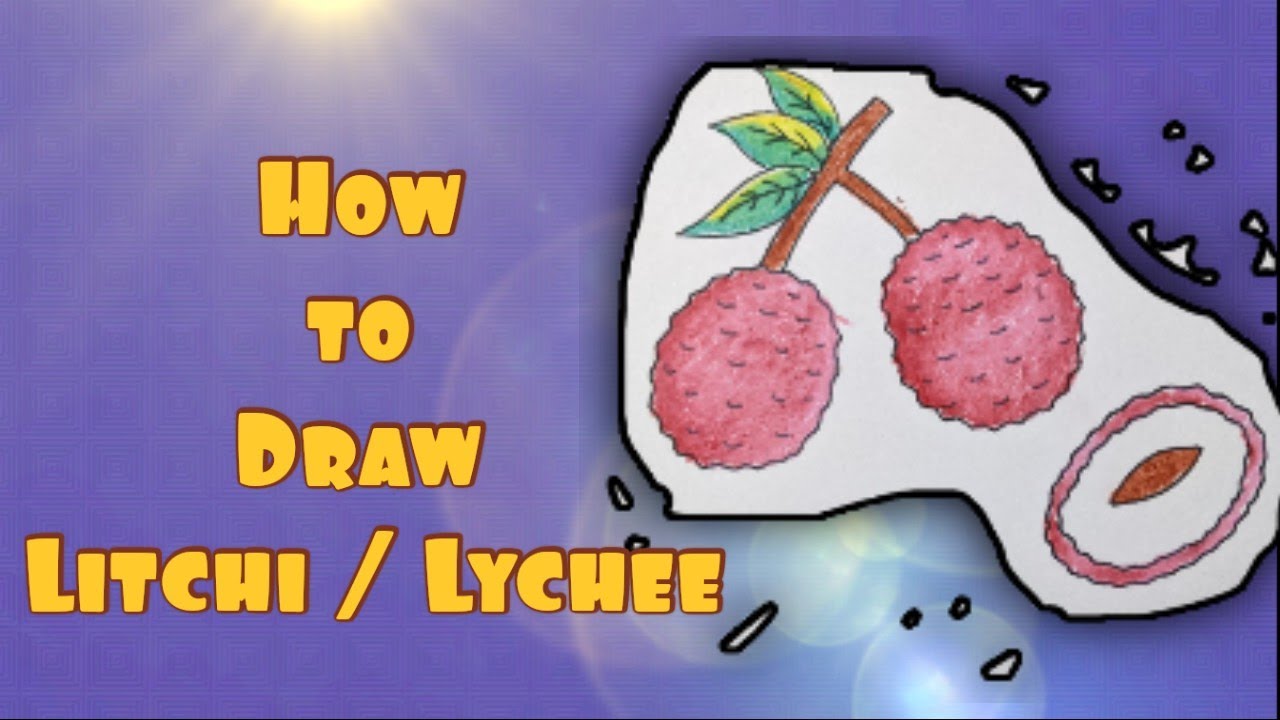 How to Easily Draw Fruit Litchi / Lychee | Easy Drawing for Kids | # ...