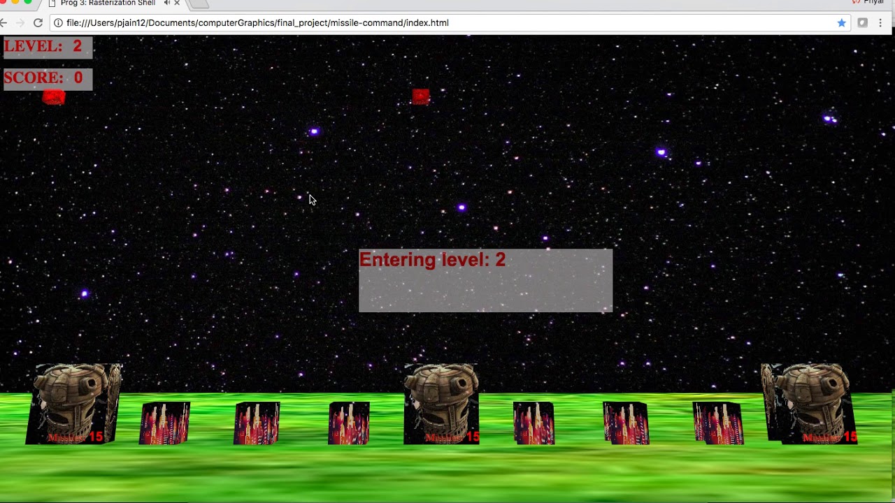 Missile Command Game by Priyal Jain - YouTube