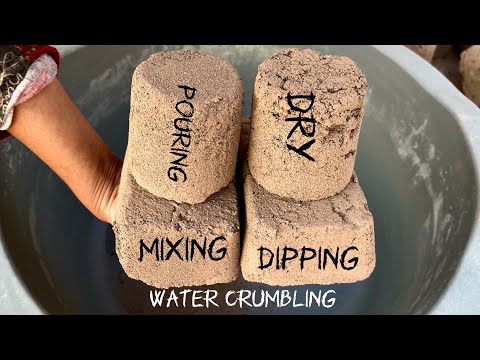 ASMR 🫡New | Omg 😨 Brown Sand Dry Crumbling | Pouring | Water crumbling +Dipping | Pouring Mixing 
