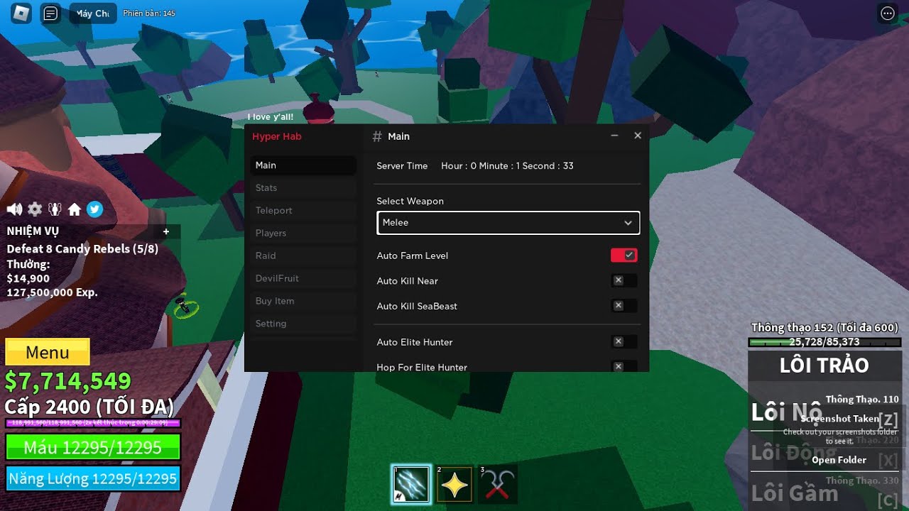 Hyper Hab | Blox Fruits 17.3 | Script HACK AUTO KING DOUGH, AUTO FARM ...