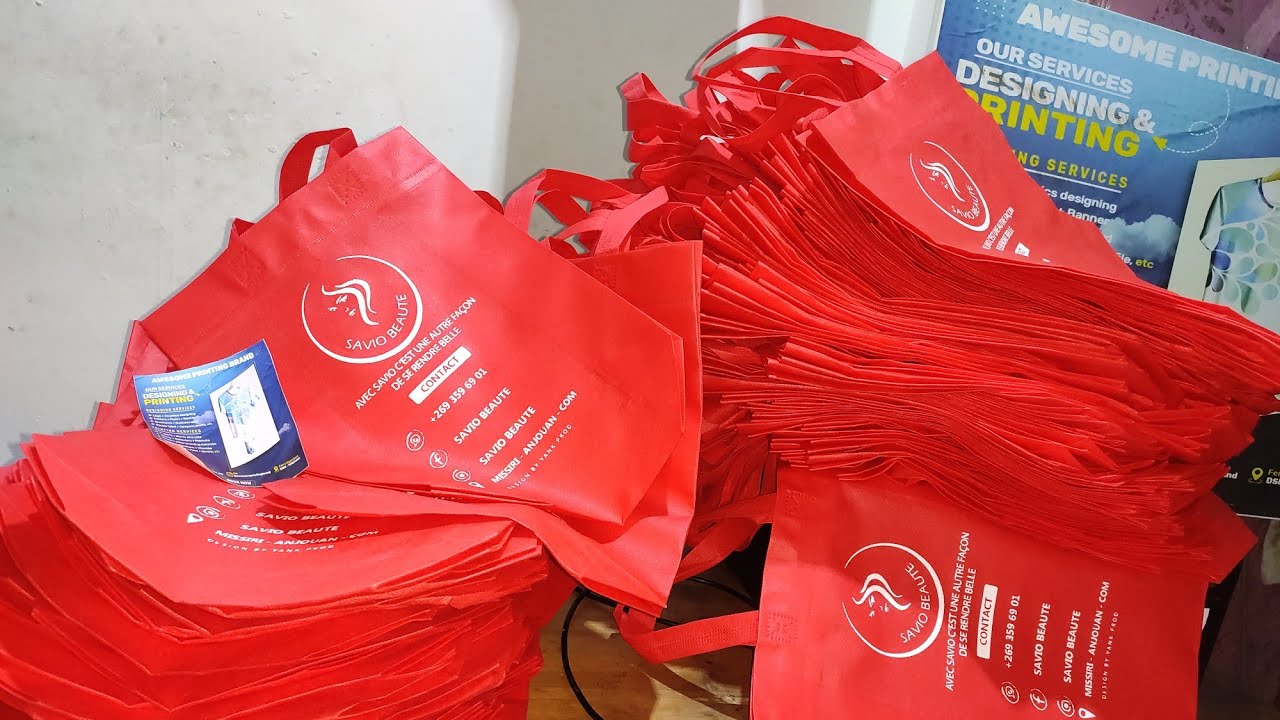 screen printing mifuko (bags) by awesome printing brand - YouTube
