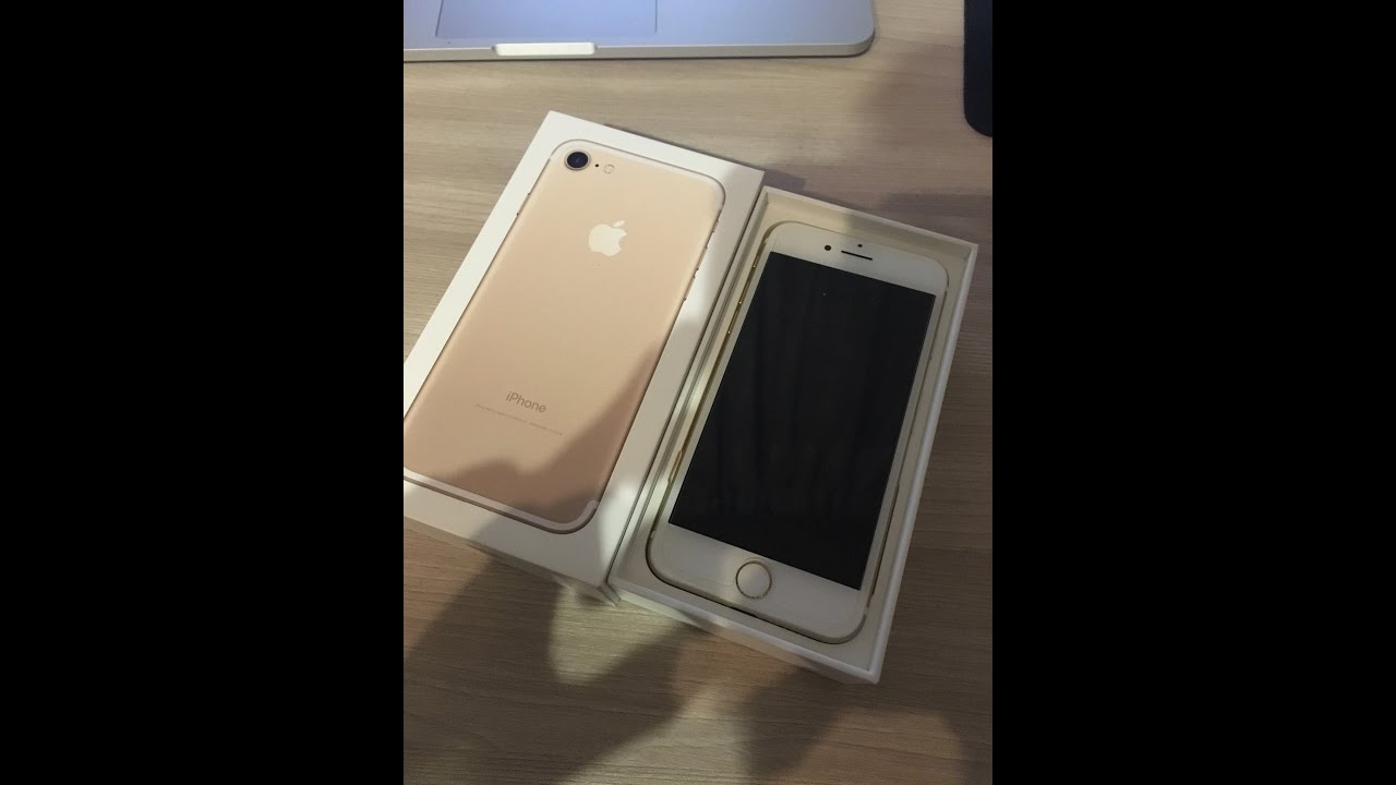 Распаковка Unboxing iPhone 7 gold - YouTube