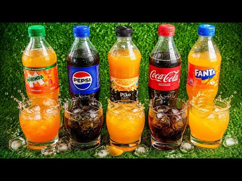 🔥 5 Colorful Drinks Challenge! 🥤 Satisfying Pouring & Refreshing Drink Sounds