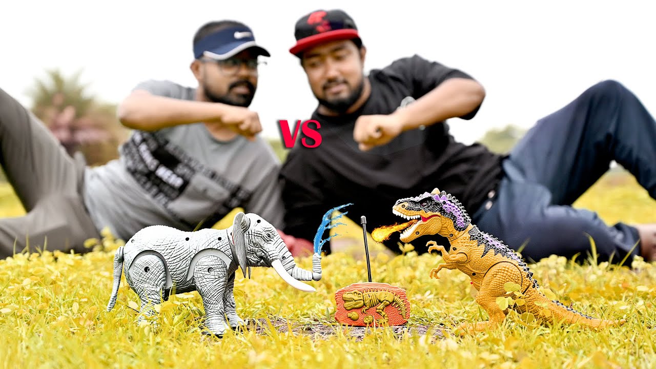 RC Fastest Jurassic Dino Raptor and Simulation electric elephant ...