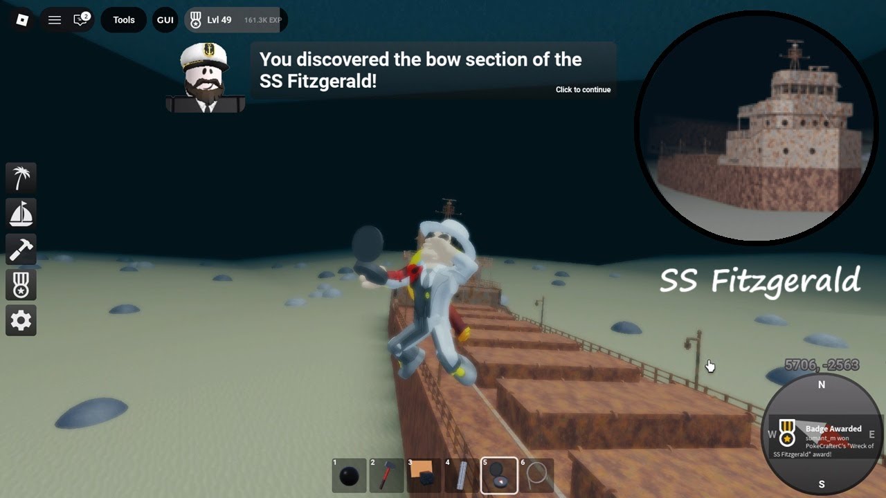 How to find the WRECK OF SS FITZGERALD in SAIL AND SINK SIMULATOR ...