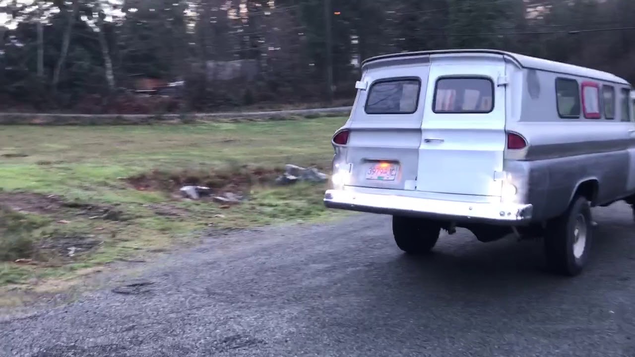 1963 GMC panel truck - Cummins turbo diesel - driving!! - YouTube