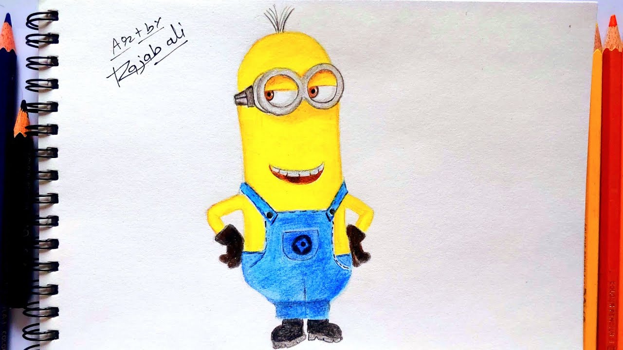 How To Draw A Minion|How To Draw A Realistic Minion|Minion Drawing ...
