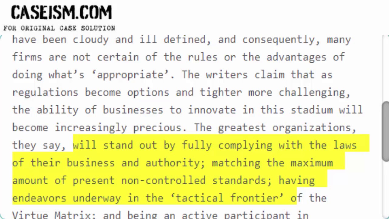 The Virtue Matrix Reloaded: What Can it Tell Us About Corporate Social ...