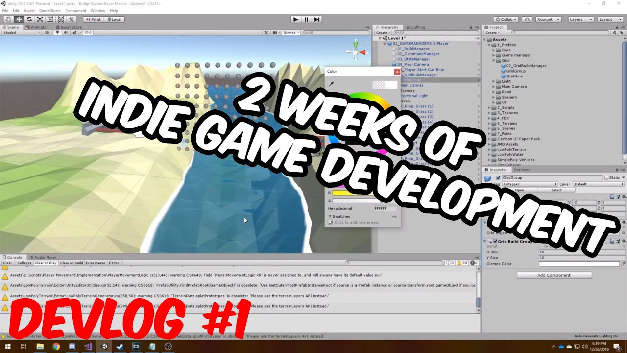 2 weeks of game development! Bridge Builder Racer DevLog #1 - YouTube