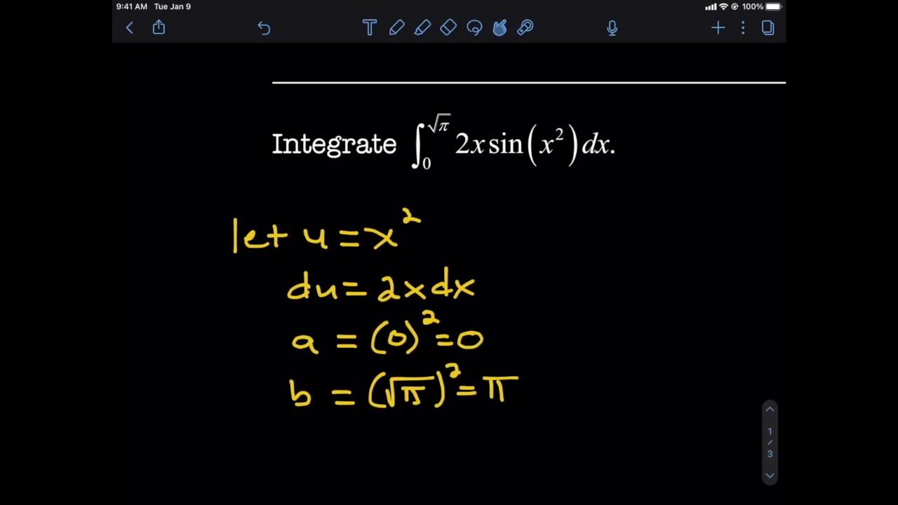 U-Substitution - Definite Integrals - YouTube